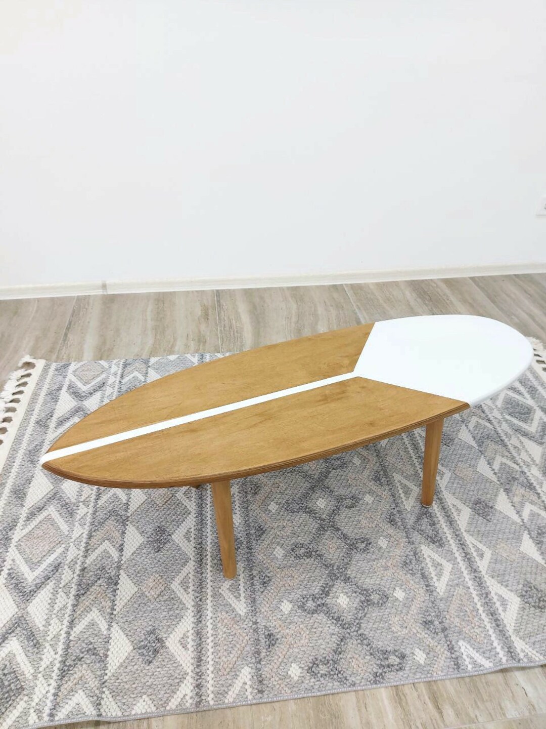 Surfboard Coffee Table Furniture for Beach House Handcrafted ...