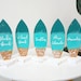 Table Numbers for Beach Wedding in Surfboard Shape Ocean Inspired ...
