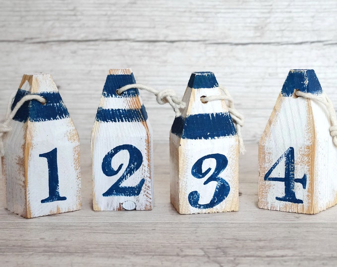 Table Numbers Wedding Beach Theme Wedding Wood Sailboat Navy Ocean ...
