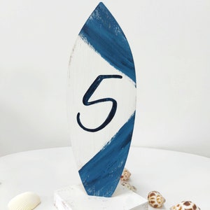 Surfboard Table Numbers for Beach Wedding Ocean Inspired Nautical Event ...