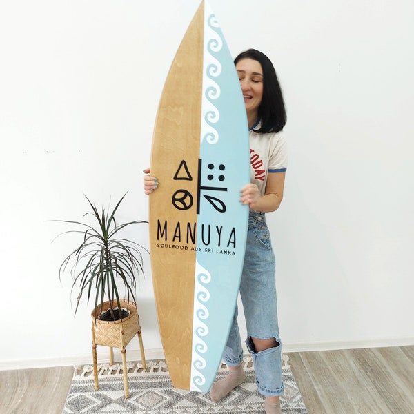 Custom Logo Surfboard Sign - Etsy