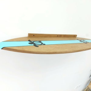 Wood Floating Surfboard Shelf With Sea Turtle Beach Themed Decor - Etsy