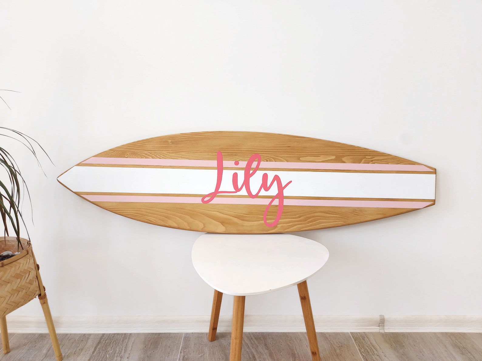 Personalized Surfboard Name Sign - Baby Room Wall Art Decor - Unique ...