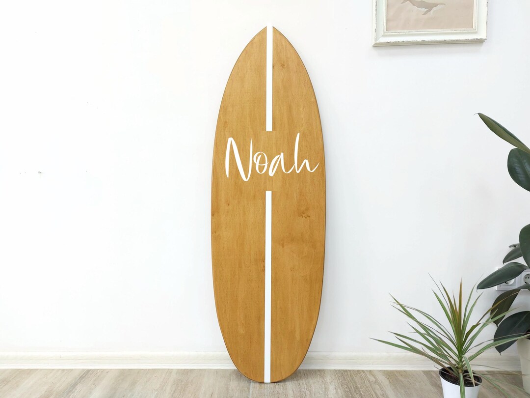 Personalized Surfboard Wall Art With Name – Wooden Surfboard Sign for ...