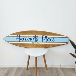 Custom Surfboard Wall Art Sign - Personalized Surf Name Decor - Wooden ...