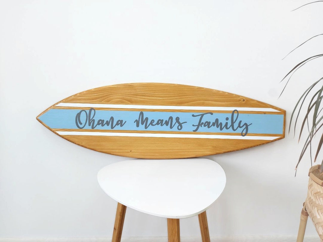 Ohana Means Family Surfboard Wall Art Sign for Beach Lovers - Etsy