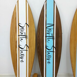 Custom Surfboard Wall Art Sign - Personalized Surf Name Decor - Wooden ...