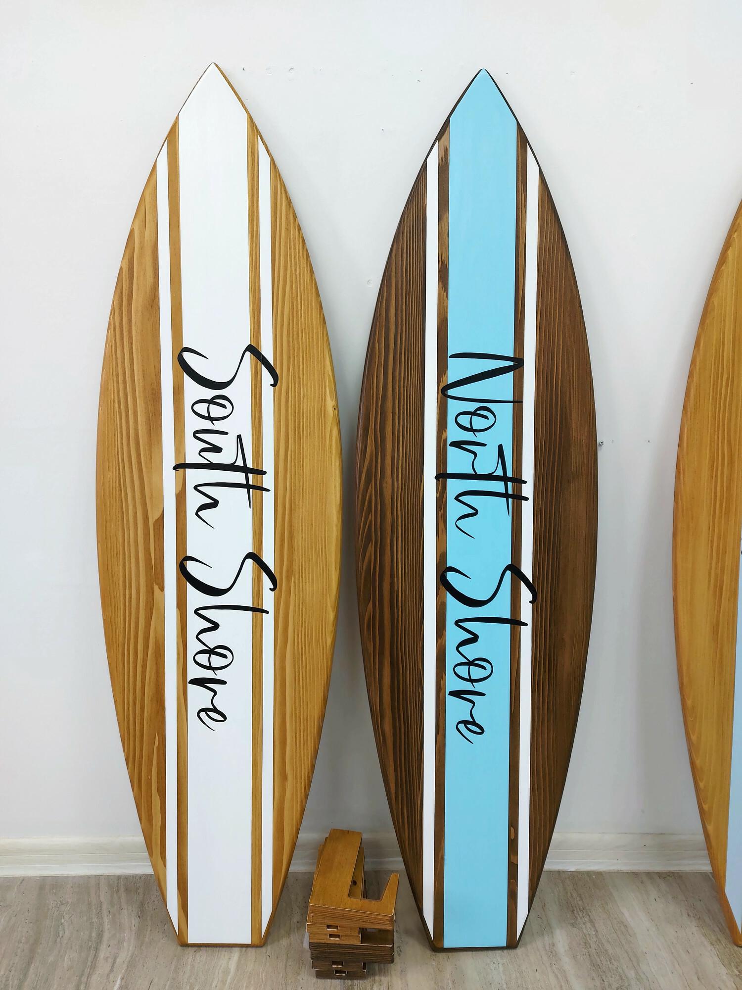 Custom Surfboard Wall Art Sign - Personalized Surf Name Decor - Wooden ...
