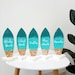 Table Numbers for Beach Wedding in Surfboard Shape Ocean Inspired ...
