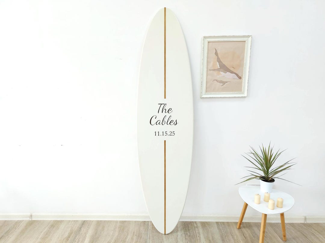 Personalized Surfboard Wedding Guest Book – Coastal Beach Decor - Etsy