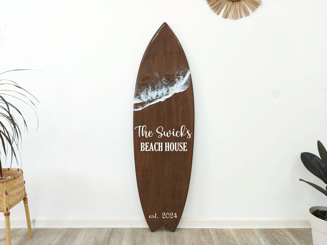 Personalized Surfboard Beach House Surfboard Guest Book Wedding Sign ...