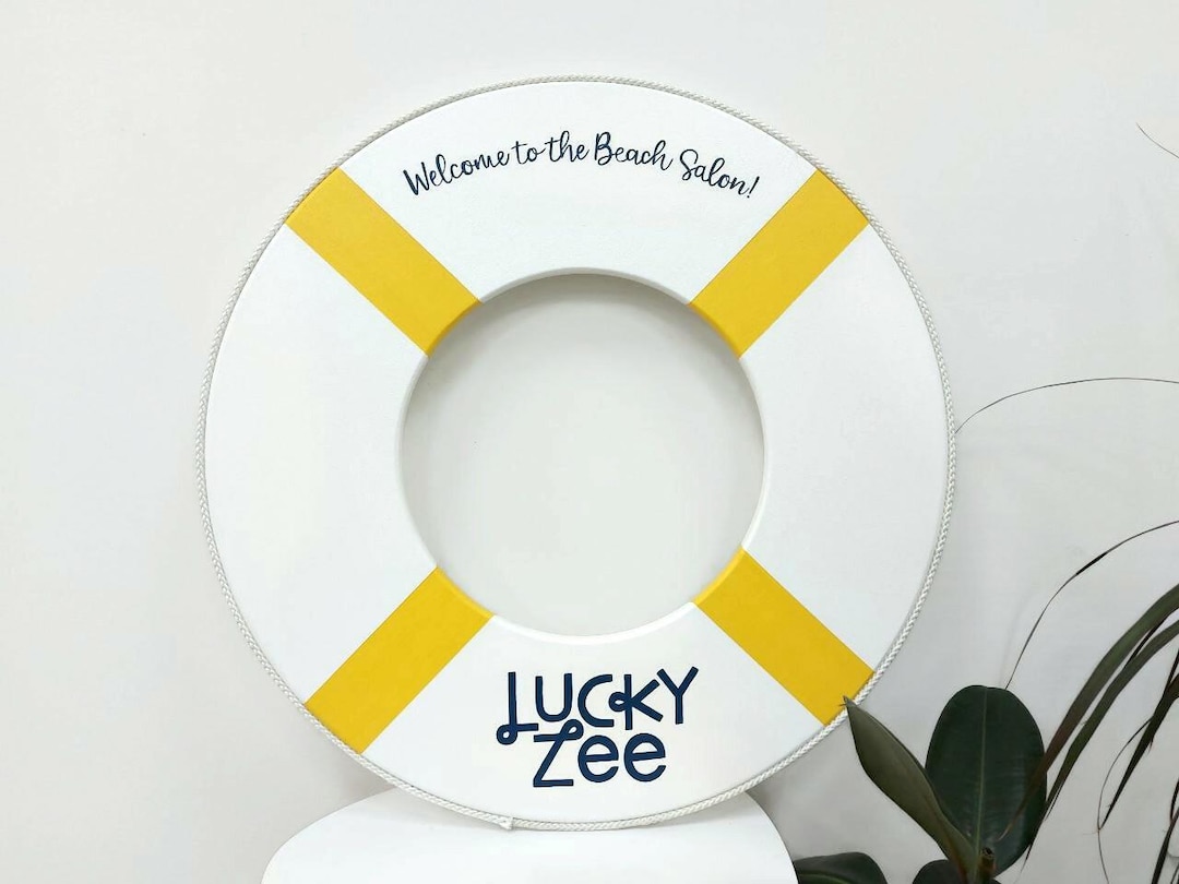 Personalized Lifebuoy Wooden Life Preserver Ring Business Logo Sign ...