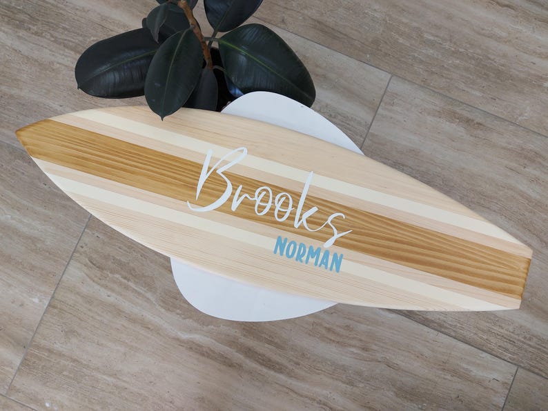 Personalized Surfboard Wall Art Name Sign Wooden Surf Decor - Etsy