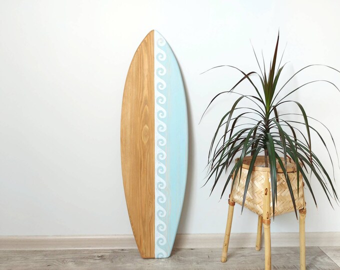 Surfboard Vintage Wall Art Decor With Waves - Etsy