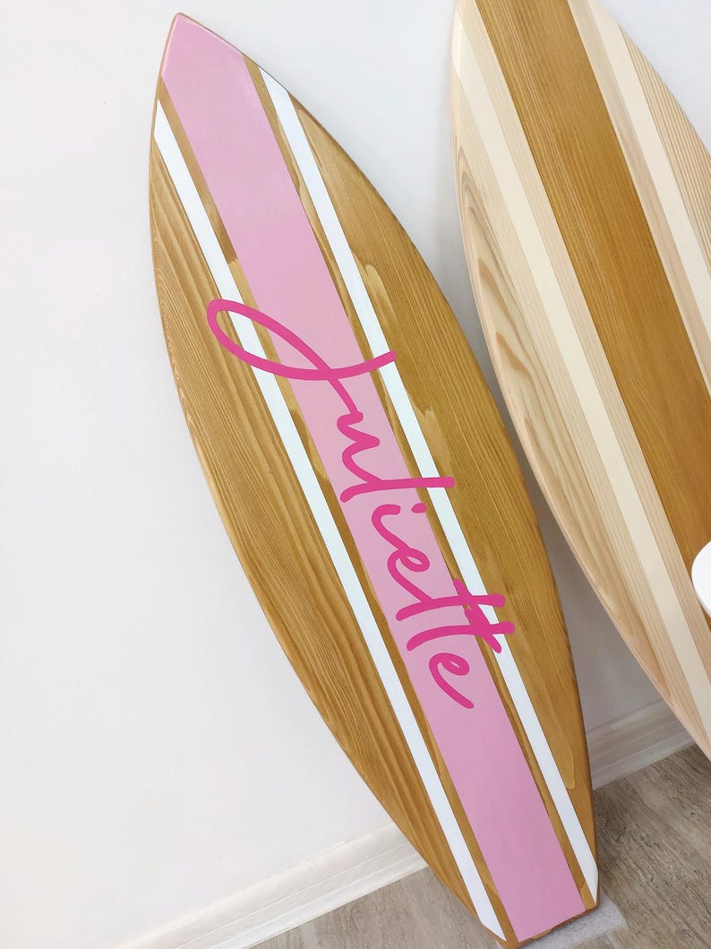 Personalized Surfboard Name Sign - Baby Room Wall Art Decor - Unique ...
