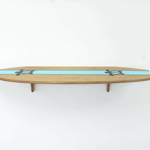 Wood Floating Surfboard Shelf With Sea Turtle Beach Themed Decor - Etsy