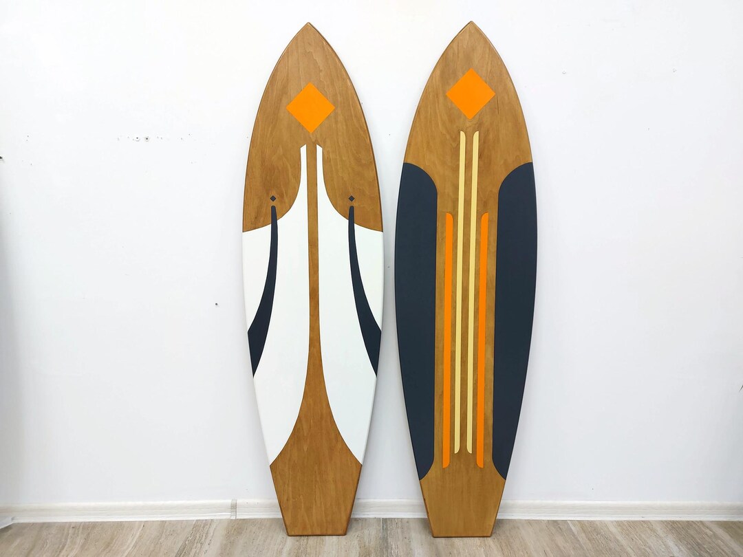 Wooden Surfboard Wall Art – Boho Coastal Decor - Etsy