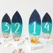 Beach Themed Table Numbers for Wedding Surfboard Fin Ocean Inspired ...