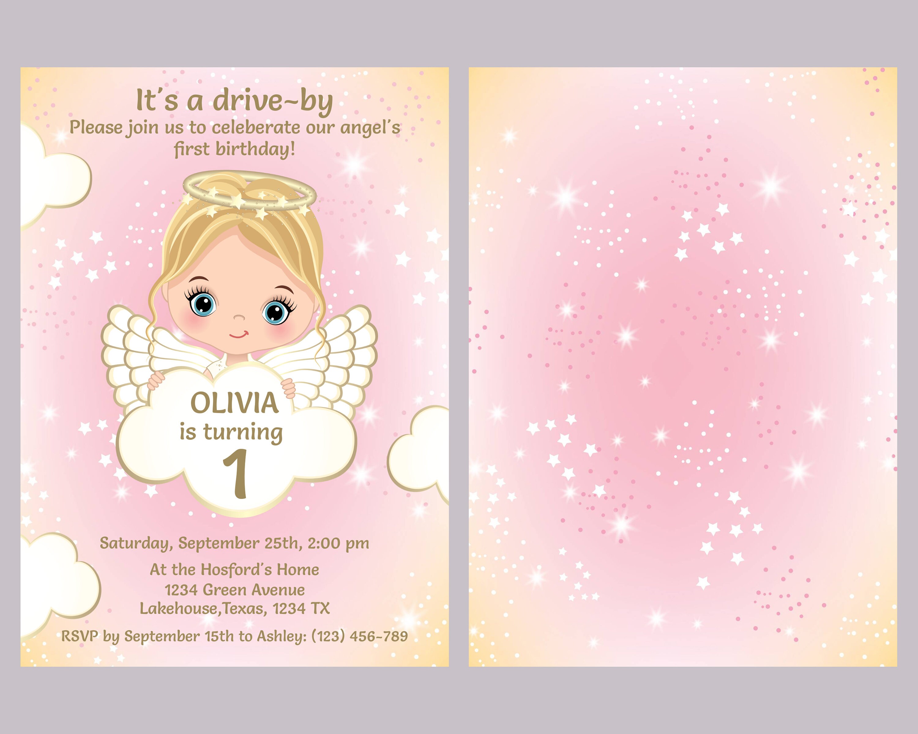 Angels Background For Invitations