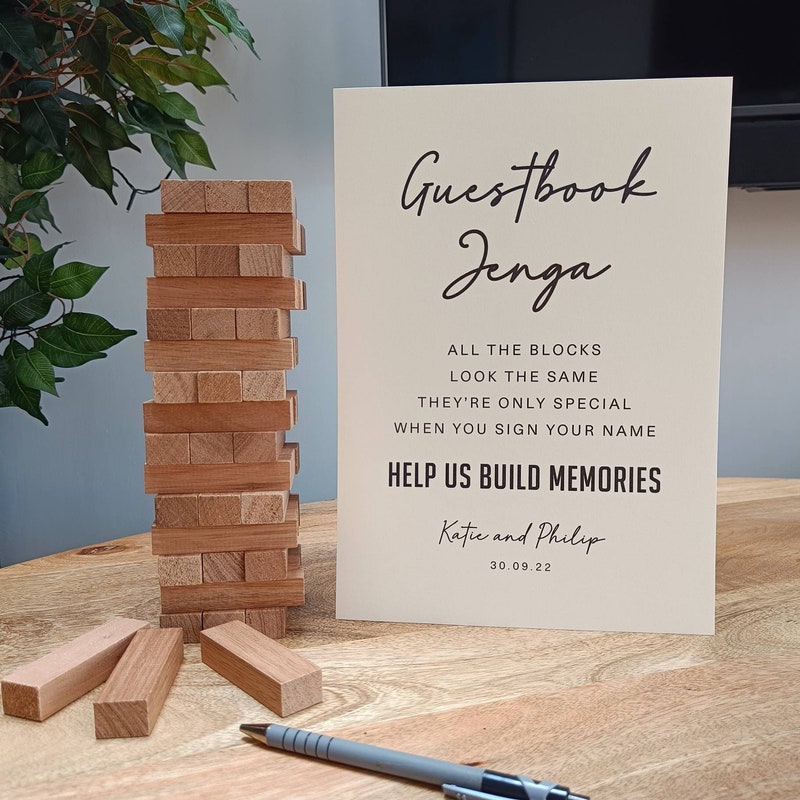 Jenga Sign - Etsy UK