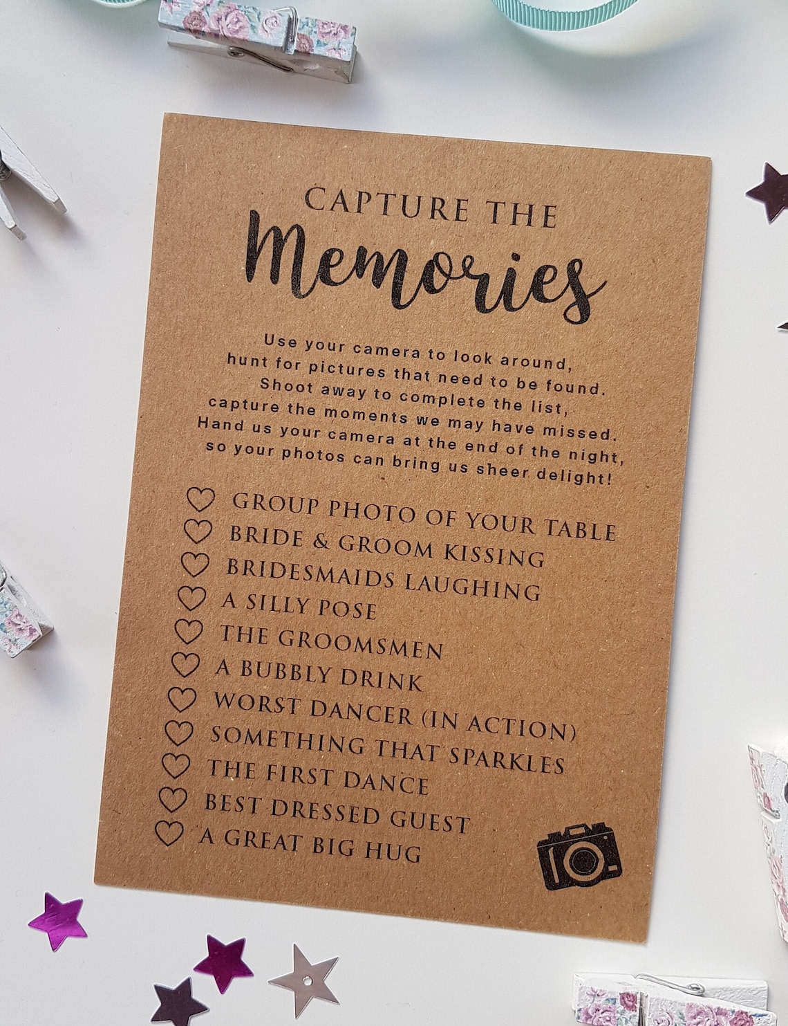 Wedding Capture the Memories Photo I-spy Cards (pack of 5) - Etsy UK