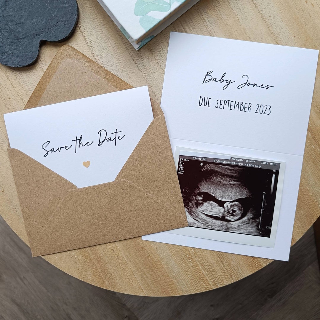 Baby Save the Date Surprise Pregnancy Announcement Card. Baby - Etsy