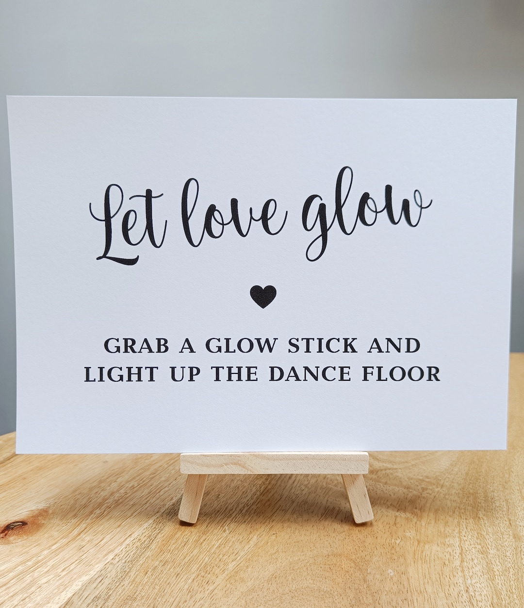 Let Love Glow Wedding Sign A5 or A4 - Etsy UK