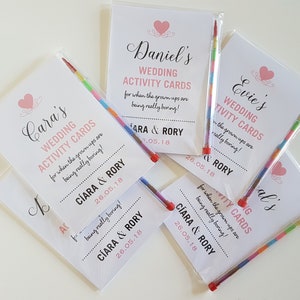 Personalised Kids Wedding Activity Cards - Etsy