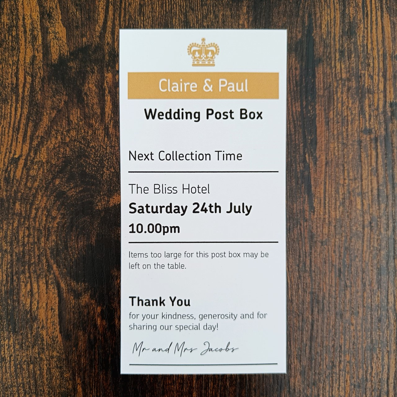 Post Box SIGN Only for Weddings Birthdays Christenings Etc - Etsy UK