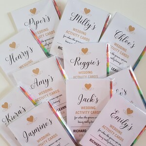 Personalised Kids Wedding Activity Cards - Etsy