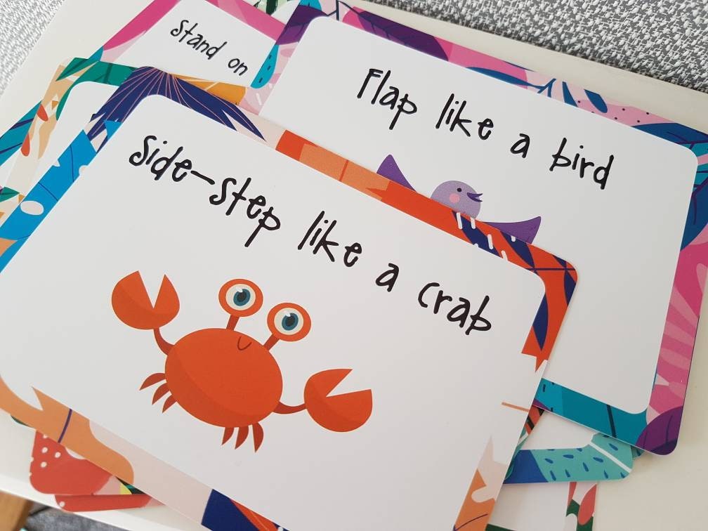 Animal Action Cards - Etsy UK