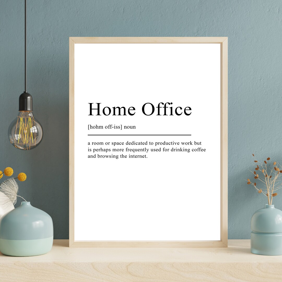 Home Office Definition Print A5 A4 or A3 - Etsy
