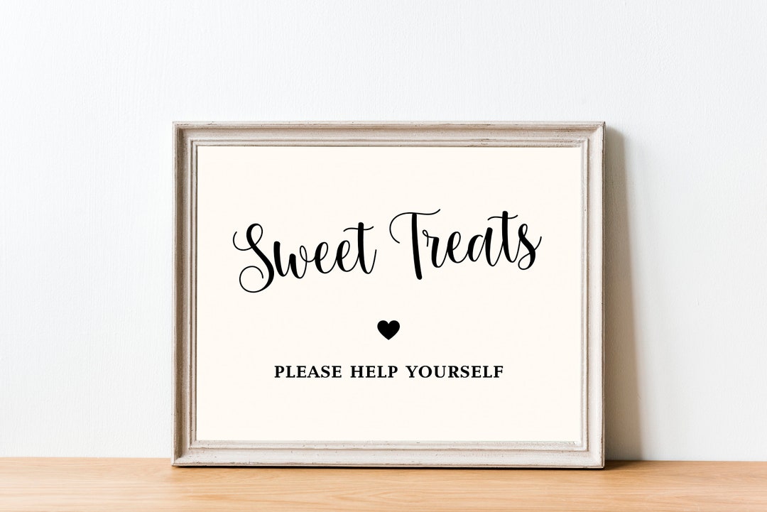 Sweet Treats Wedding Sign A5 or A4 - Etsy UK