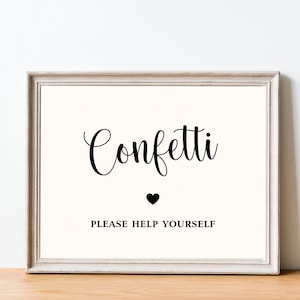 Confetti Wedding Sign A5 or A4 - Etsy UK
