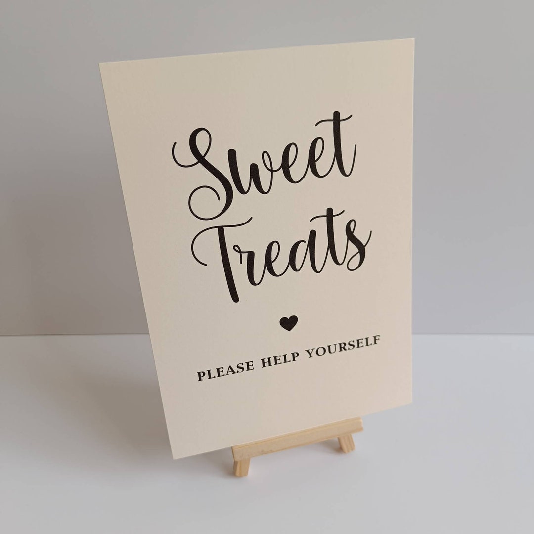 Sweet Treats Sign wedding Baby Shower Christening Etc - Etsy UK