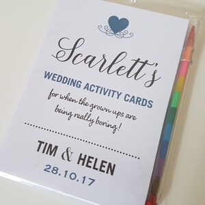 Personalised Kids Wedding Activity Cards - Etsy