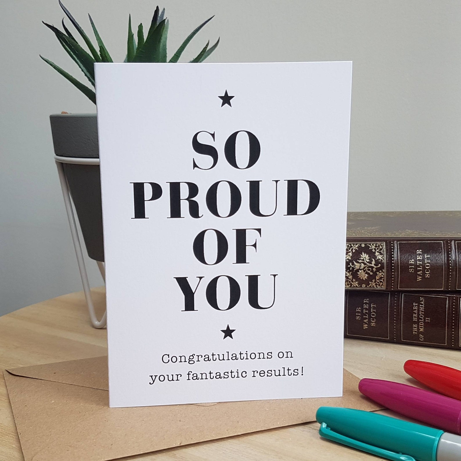 So Proud of You Congratulations on Your Fantastic Results Card - Etsy UK