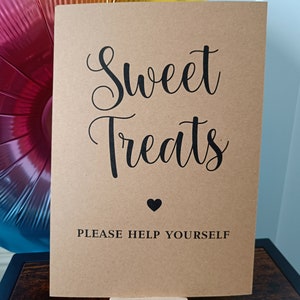 Sweet Treats Sign (wedding, Baby Shower, Christening Etc) - Etsy UK
