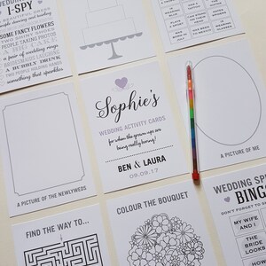 Personalised Kids Wedding Activity Cards - Etsy