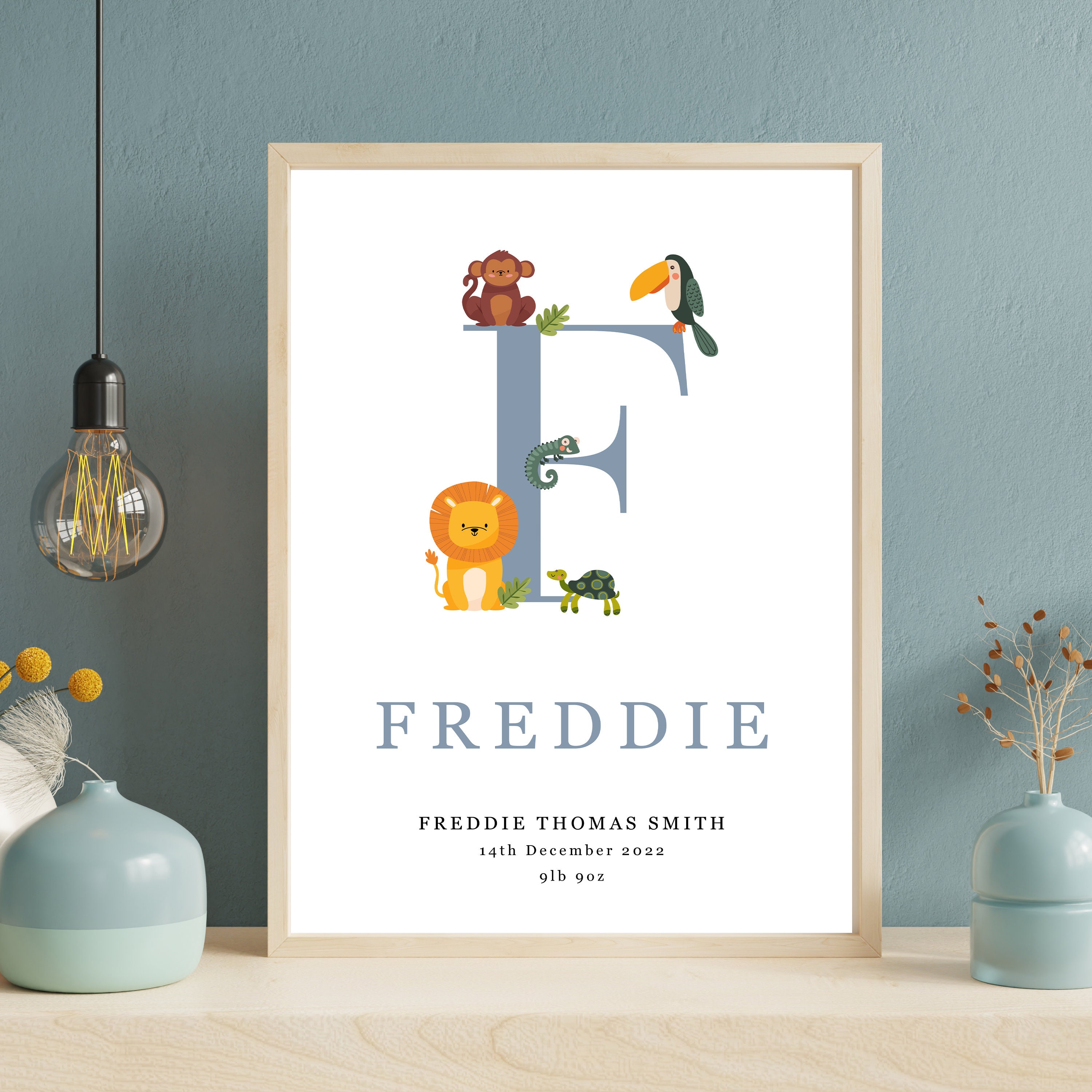 Personalised Initial Print New Baby Gift Various Designs - Etsy