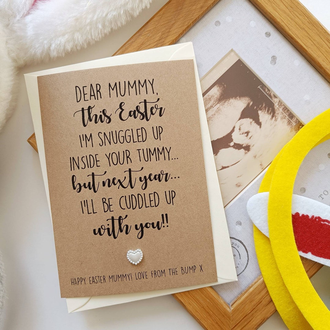 Happy Easter Mummy From the Bump Flat Keepsake Card - Etsy