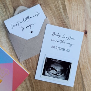 Surprise Pregnancy Announcement Card. Just a Little Note to Say. Baby ...