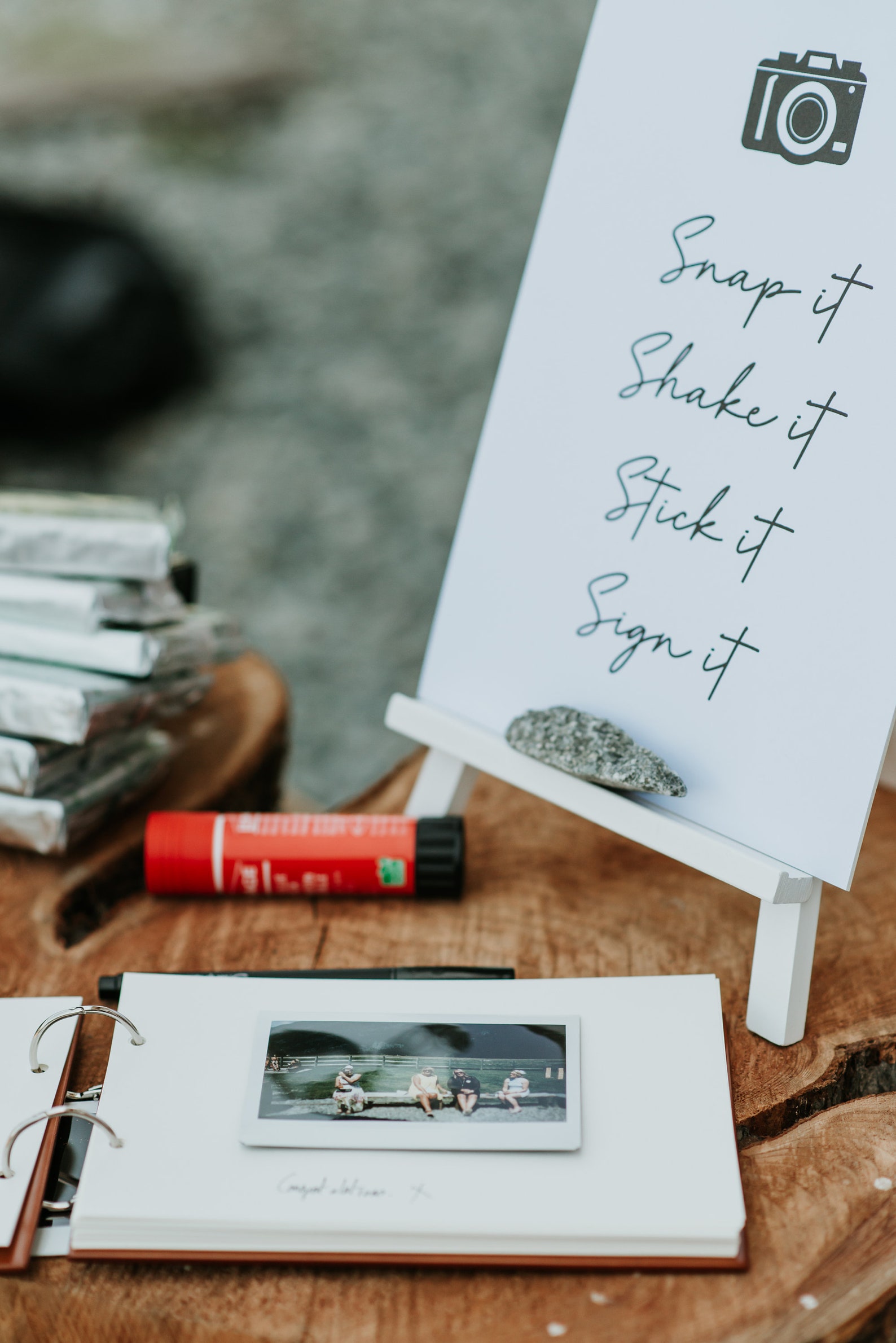 Snap It Shake It Stick It Sign It Polaroid Photo Wedding - Etsy UK