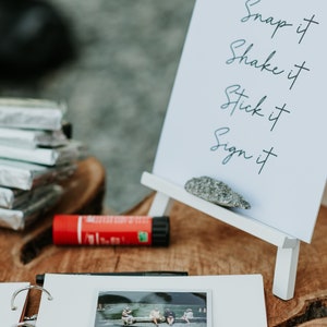 Snap It Shake It Stick It Sign It Polaroid Photo Wedding Guestbook Sign ...