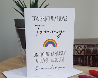 Personalised A Level Card, You Did It, Congratulations on Your A Level ...