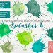 Watercolor Clipart Spashes, Commercial Use Handpainted,green Clip Art ...