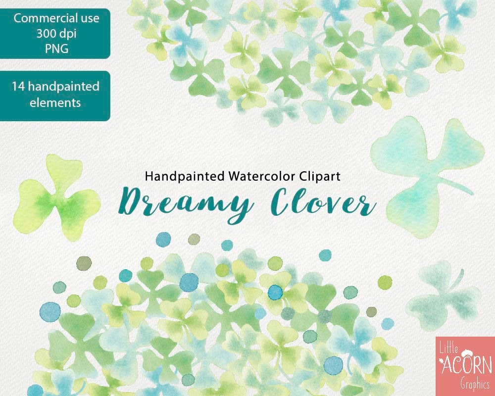 Watercolor Clipart St Patricks Day Commercial Use Handpainted ...
