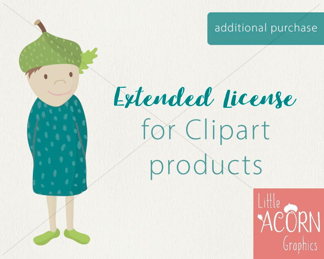 Extended License for Clipart Products Little Acorn Graphics - Etsy