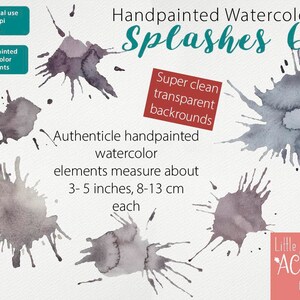 Watercolor Clipart Spashes, Commercial Use,brown Handpainted,grey Clip ...