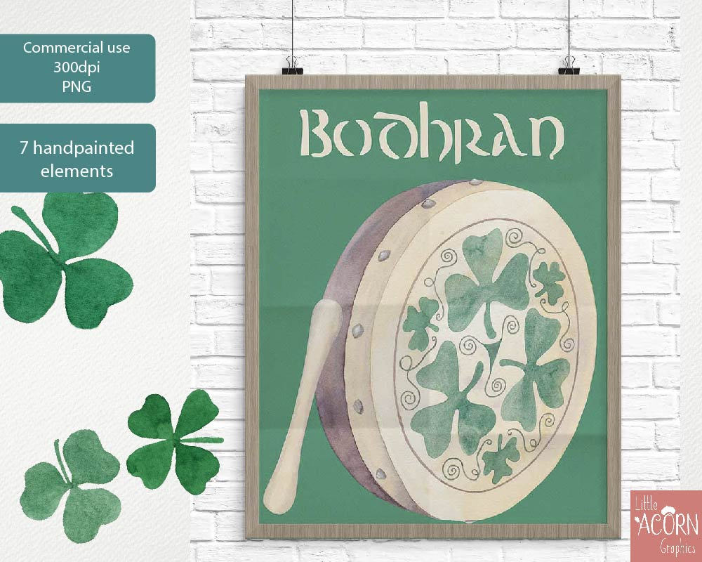 Watercolor Clipart St Patricks Commercial Useday Handpainted Watercolor ...